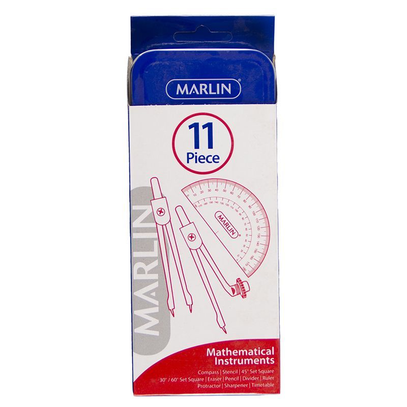 MATHS SET MARLIN 11 PIECE MARLIN 004A